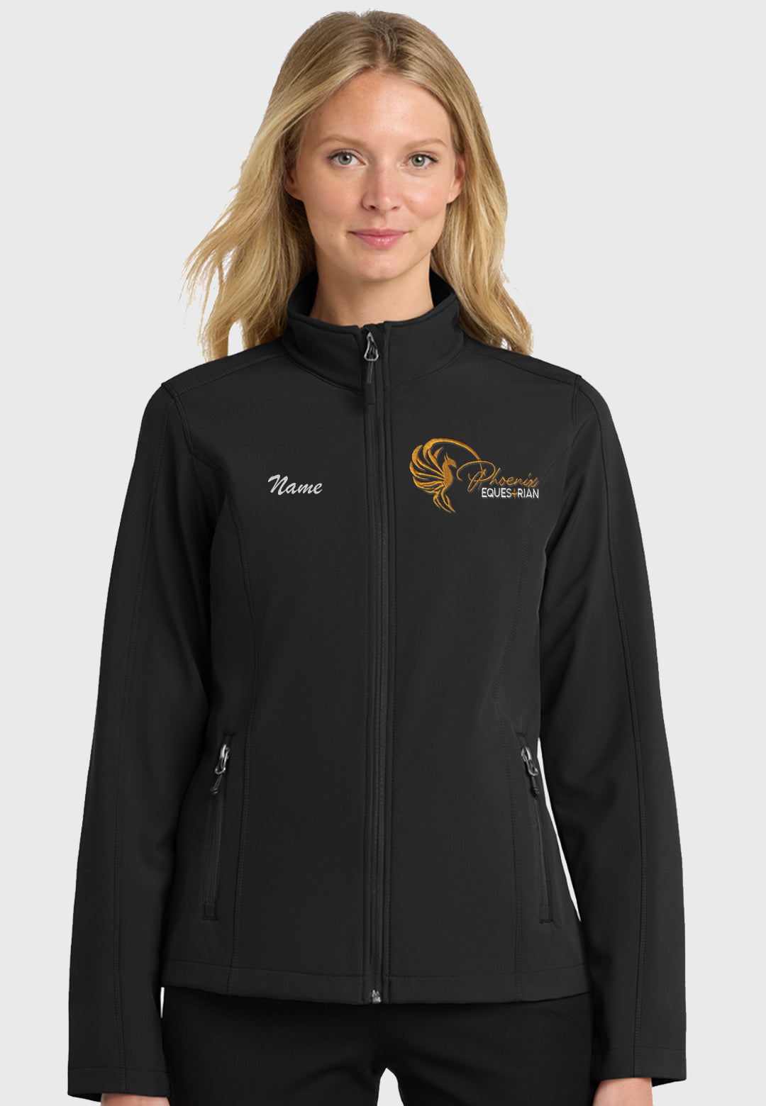 Phoenix Equestrian Team Port Authority® Core Black Soft Shell Jacket ...