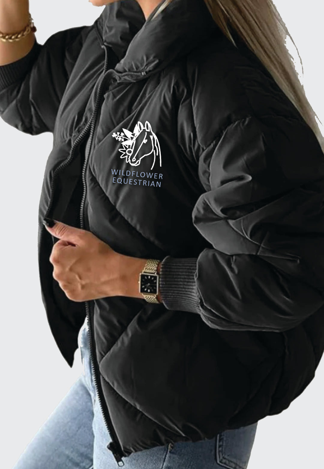 Wildflower Equestrian WOMENS QUILTED CROPPED PUFFER JACKET – It's A ...