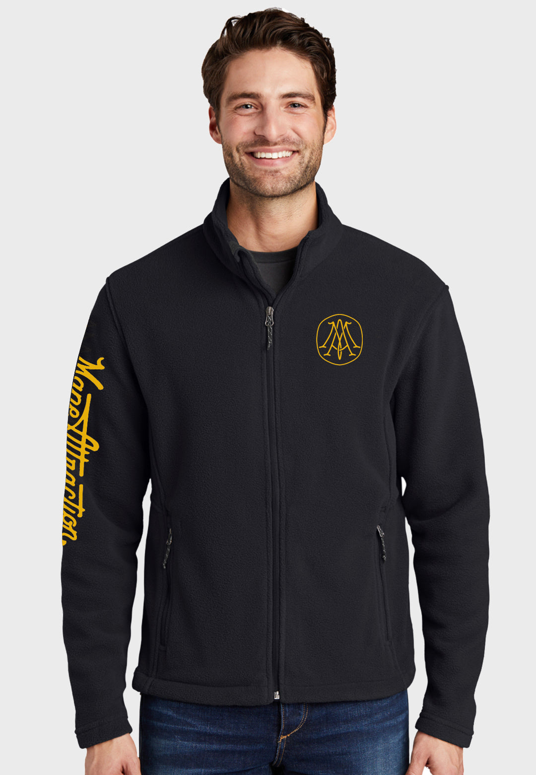 Mane Attraction Port Authority® Black Fleece Jacket - Men's + Youth Si ...